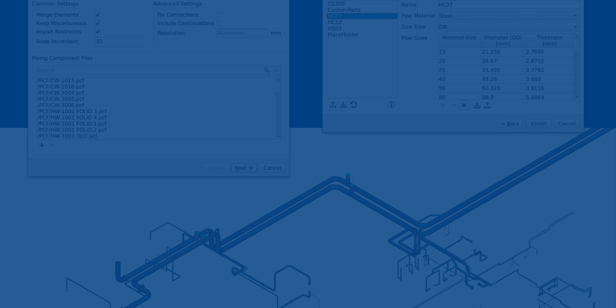 Building Models Using The Import Pcf File Feature And Model Verification