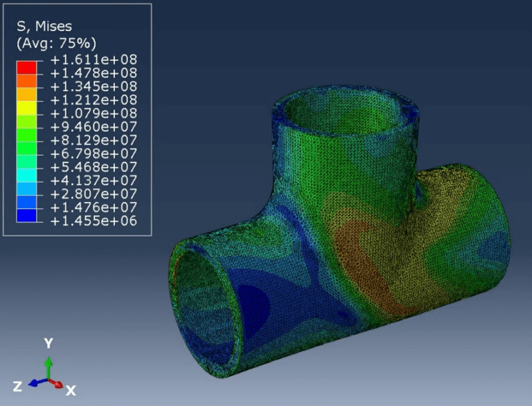 CFD and FEA Analysis of a High-Temperature Tee in Chemical Processing